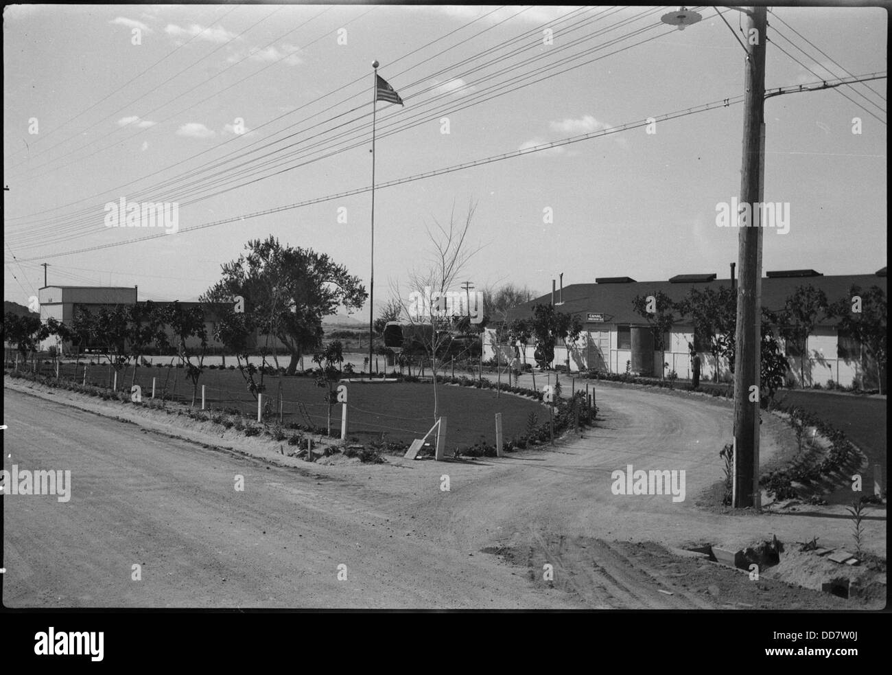 The Canal Administration Building at the Gila River Relocation Center ...