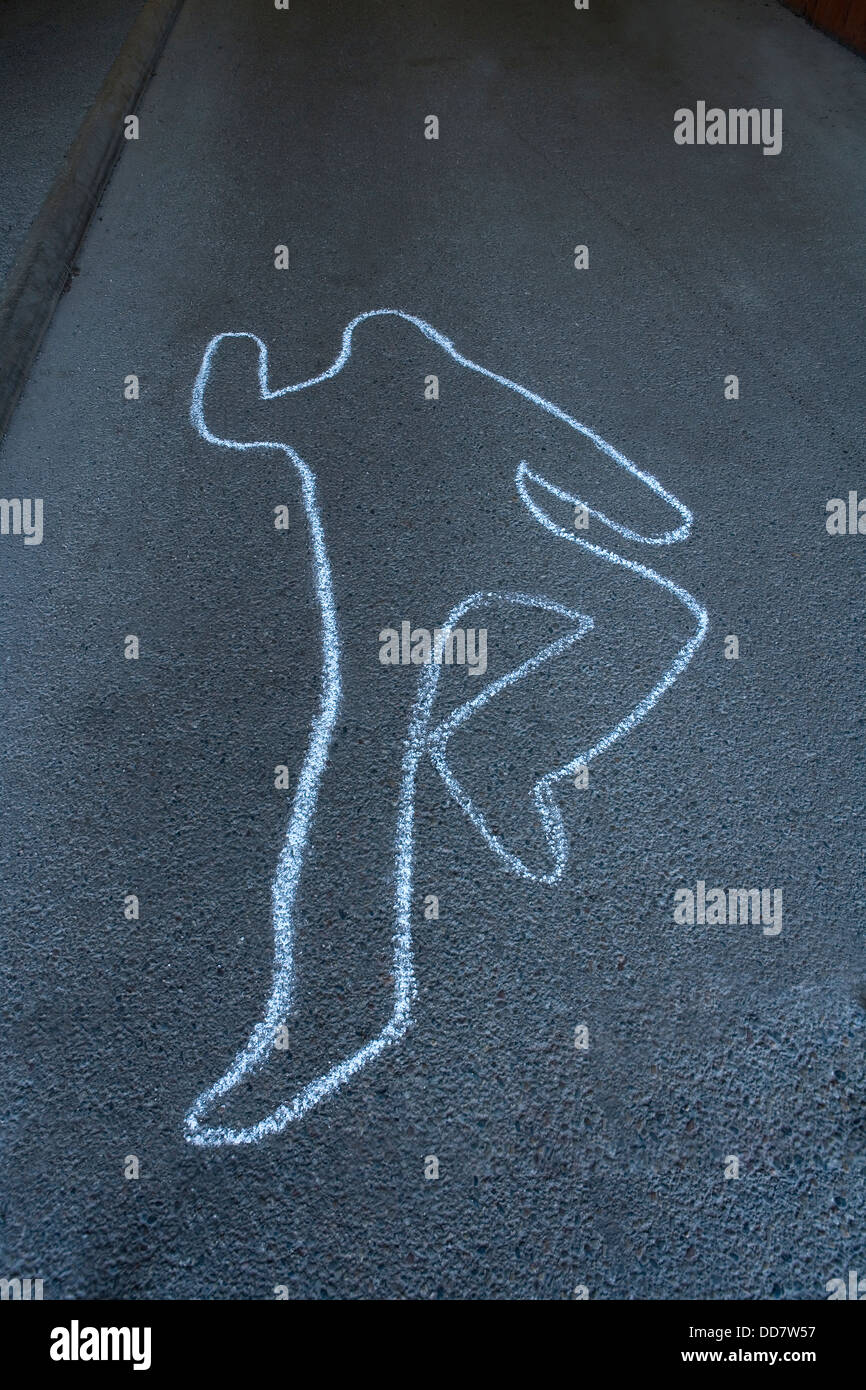 Chalk Outline Murder Stock Photos & Chalk Outline Murder Stock Images ...
