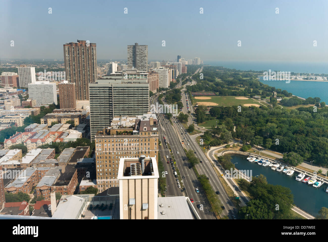 Lake shore drive chicago aerial hi-res stock photography and images - Alamy