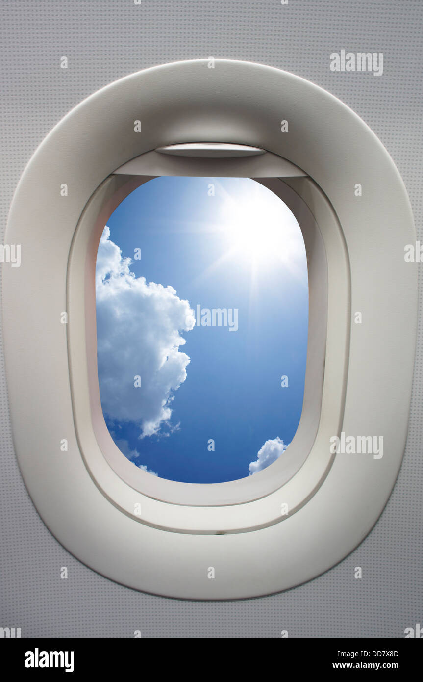 Airplane window frame hi-res stock photography and images - Alamy