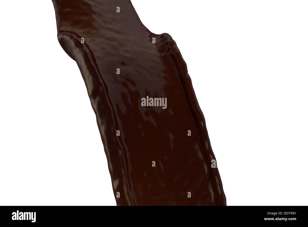 high quality rendering of flowing liquid dark chocolate Stock Photo - Alamy