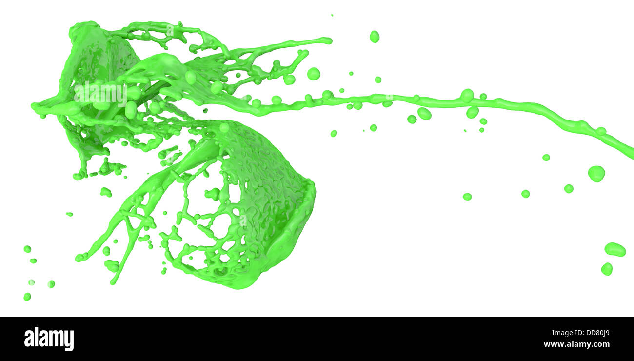 green paint splash Stock Photo - Alamy