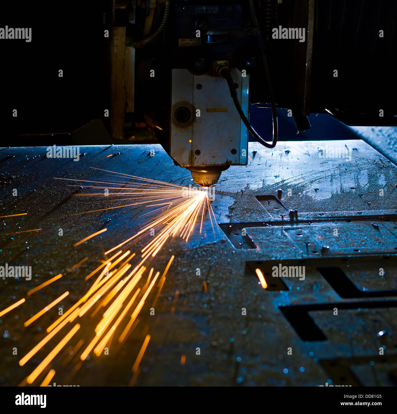 Laser cutting close up Stock Photo - Alamy