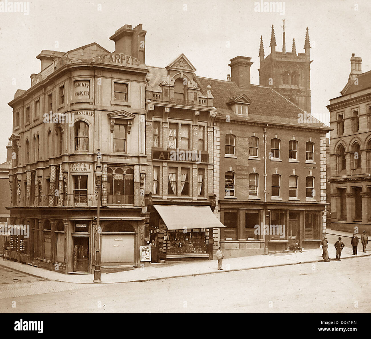 Wolverhampton Queen's Square Victorian period Stock Photo - Alamy