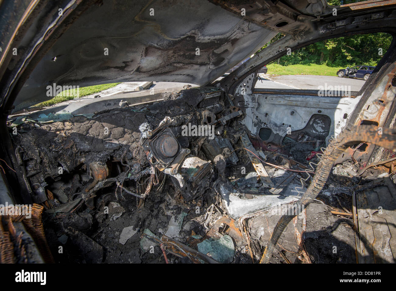 Burnt Car After Car Fire Stock Photo - Alamy