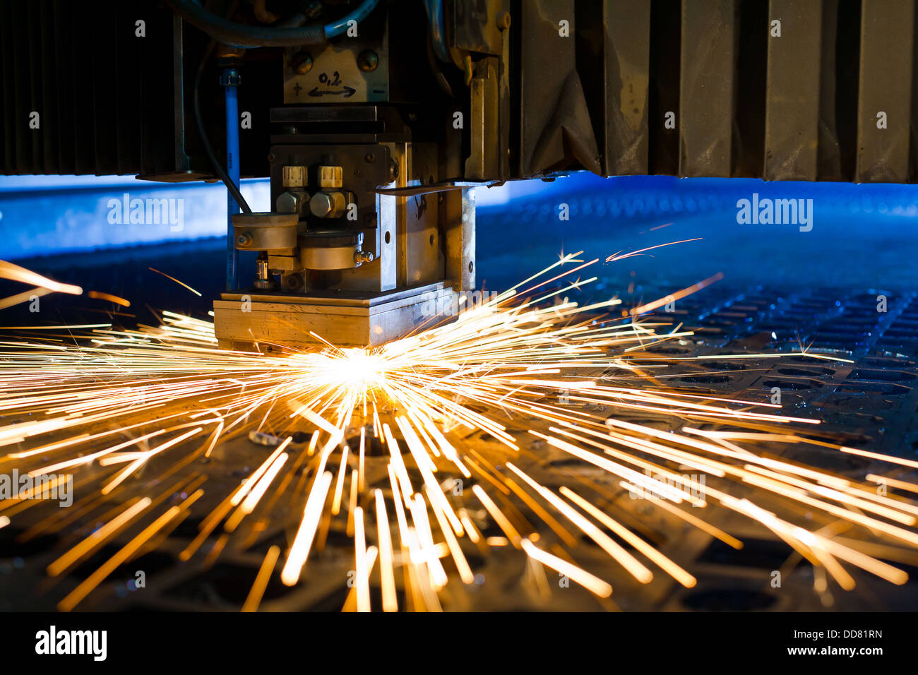 Laser cutting close up Stock Photo - Alamy