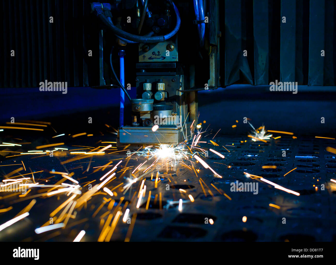 Laser cutting close up Stock Photo - Alamy