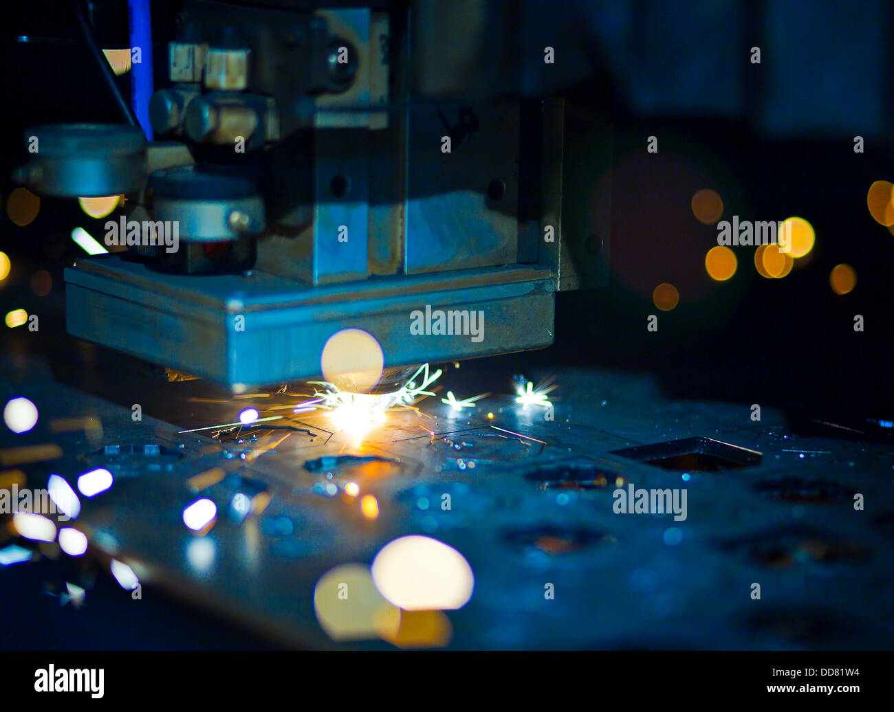 Laser cutting close up Stock Photo - Alamy