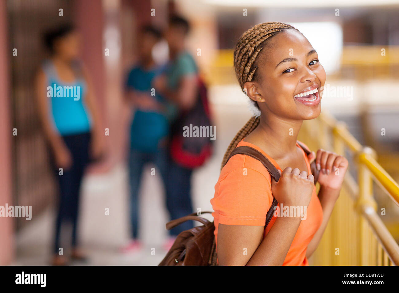 beautiful young African college student portrait Stock Photo - Alamy