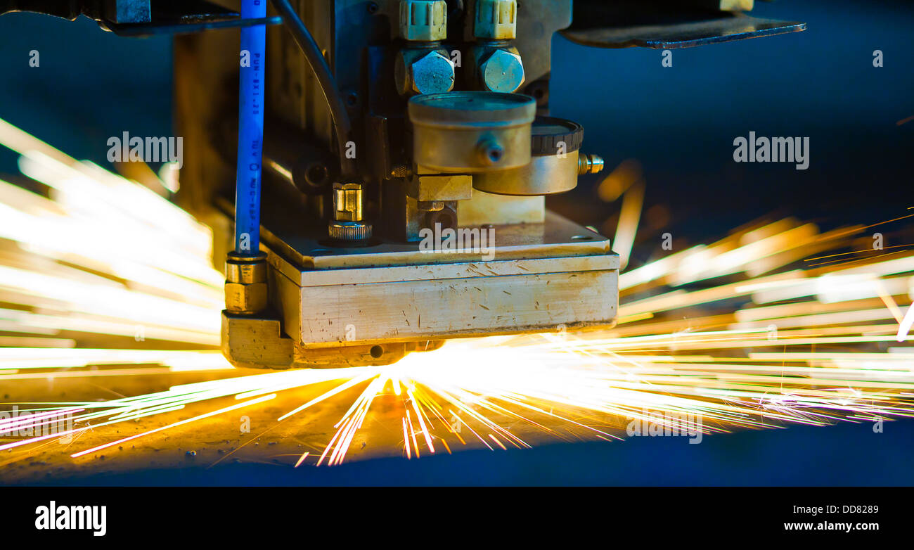Laser cutting close up Stock Photo - Alamy