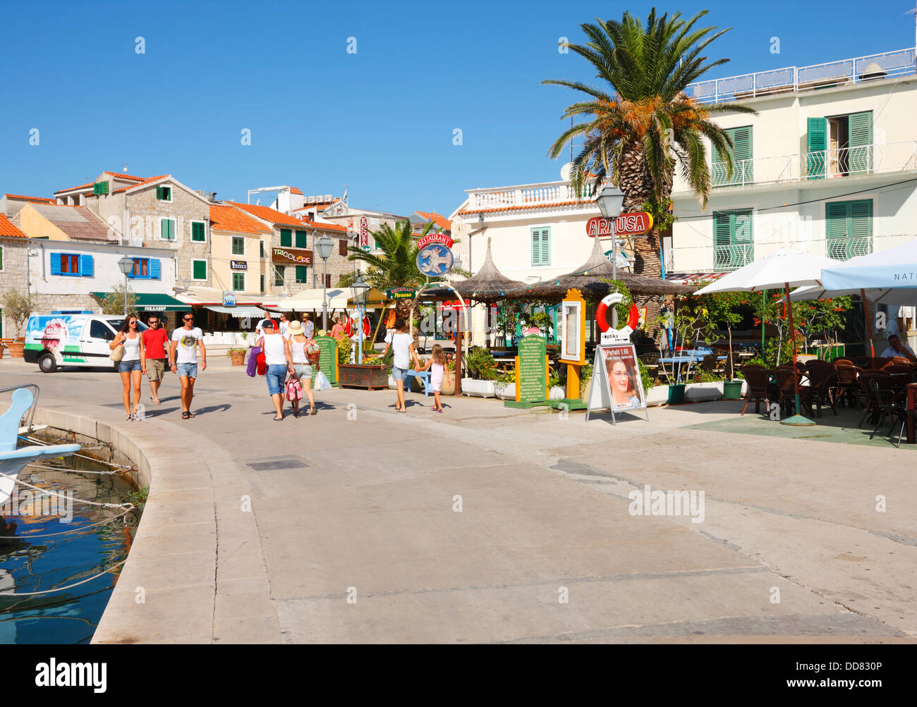 Vodice town, (promenade) Croatia Stock Photo - Alamy