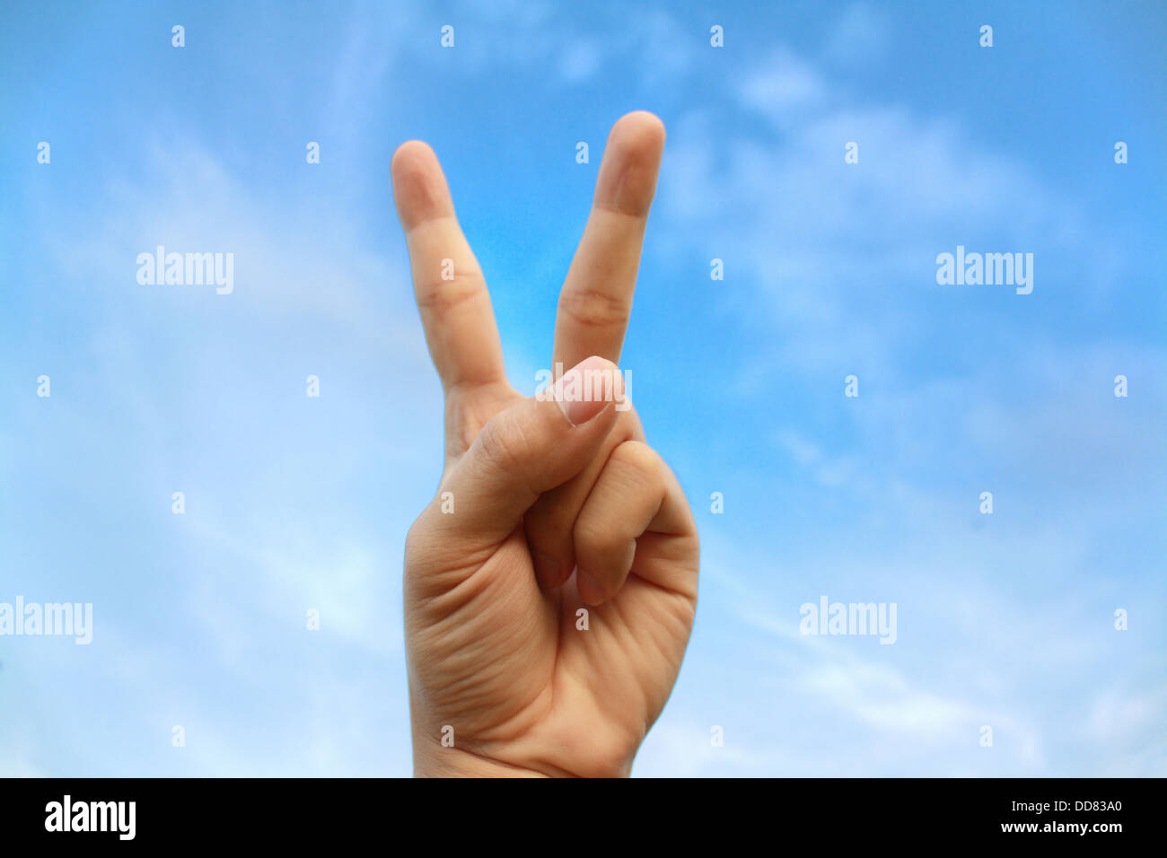 hand posture that have many meaning like victory ,success, ok, ready ...