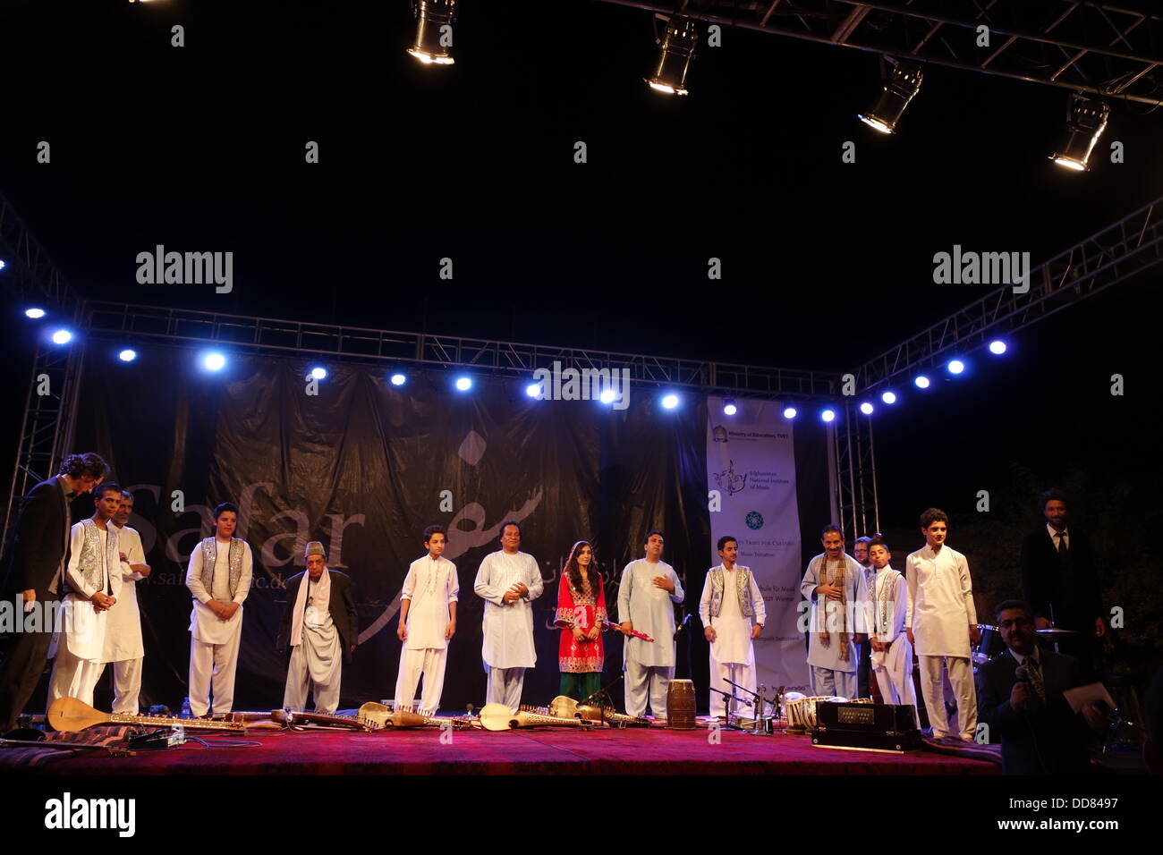 Musicians students afghanistan national institute hi-res stock ...