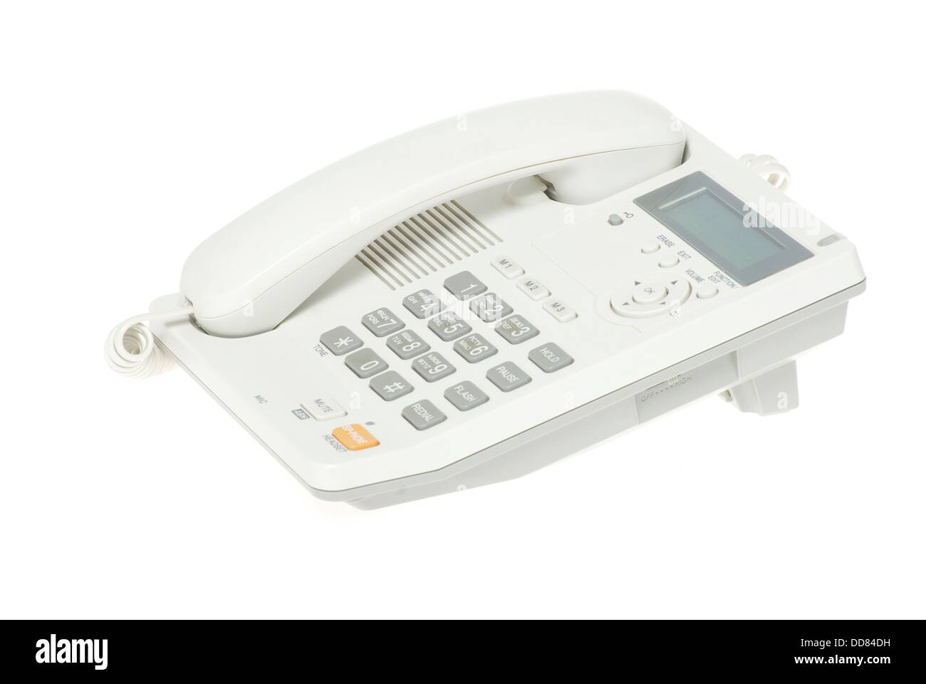telephone on a white Stock Photo - Alamy