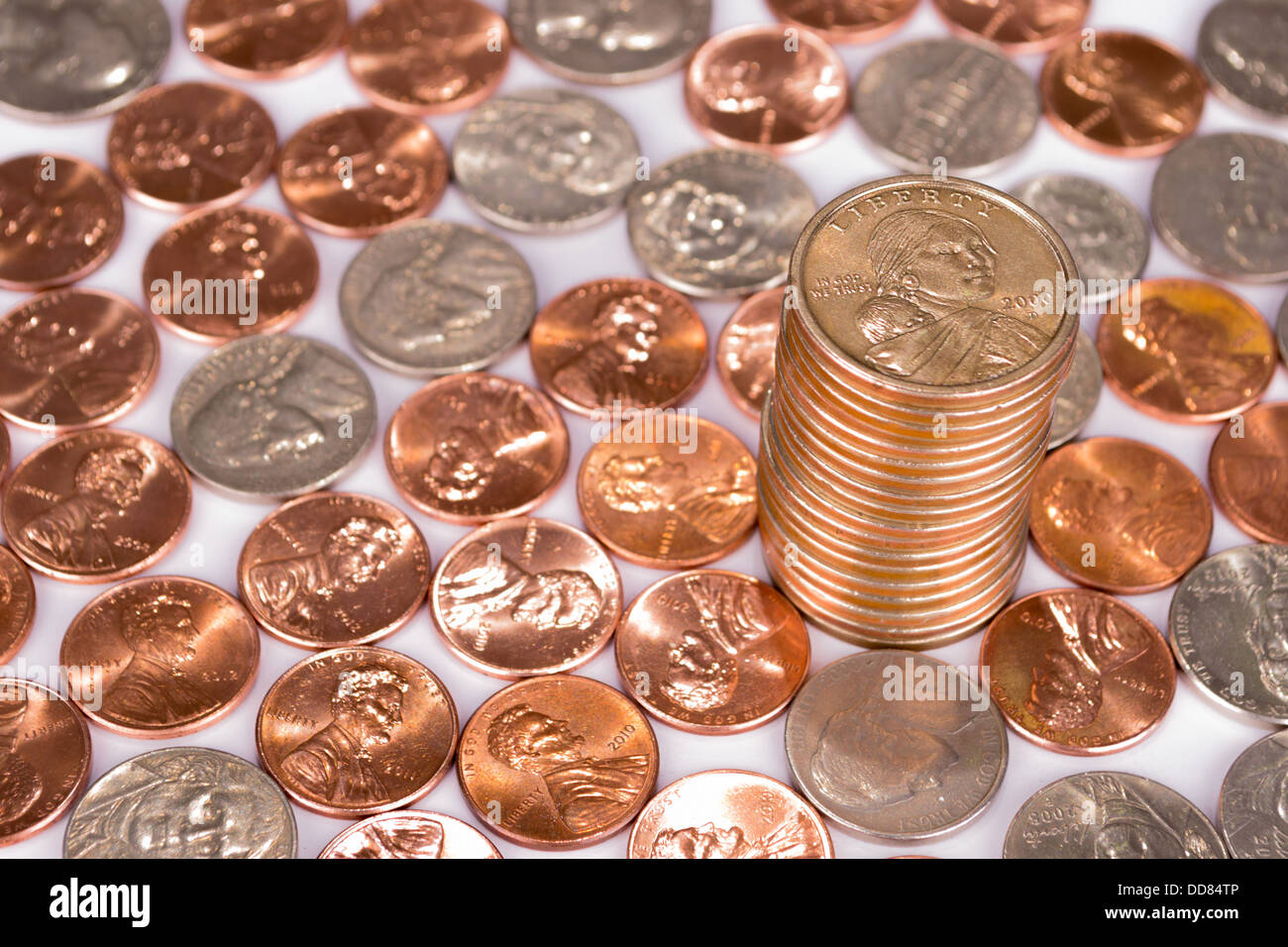 pile of one cent coins Stock Photo - Alamy