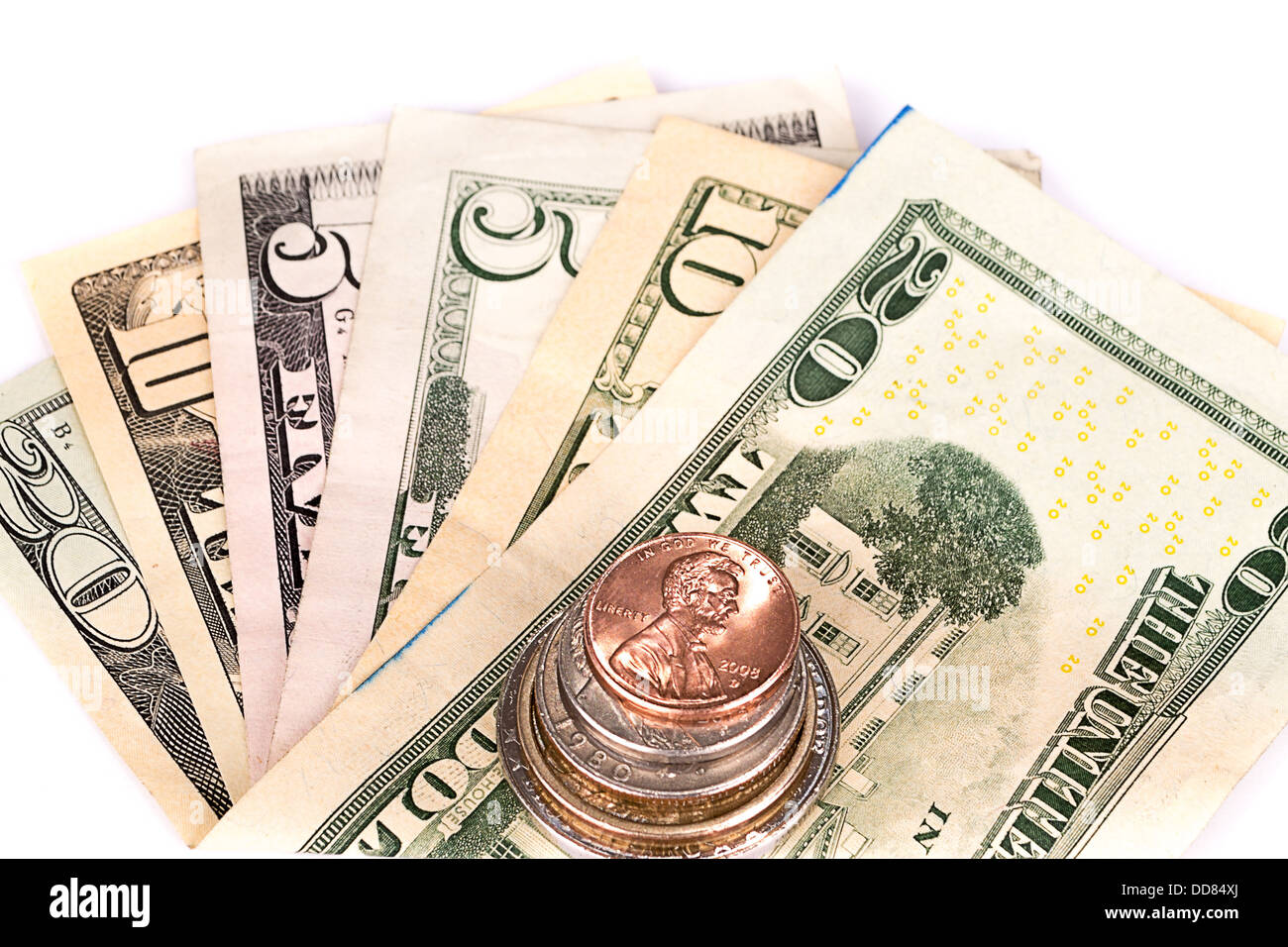 Stack us 10 dollar bills hi-res stock photography and images - Alamy