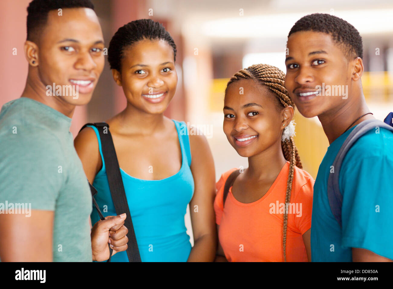 group of smiling African college students indoors Stock Photo - Alamy