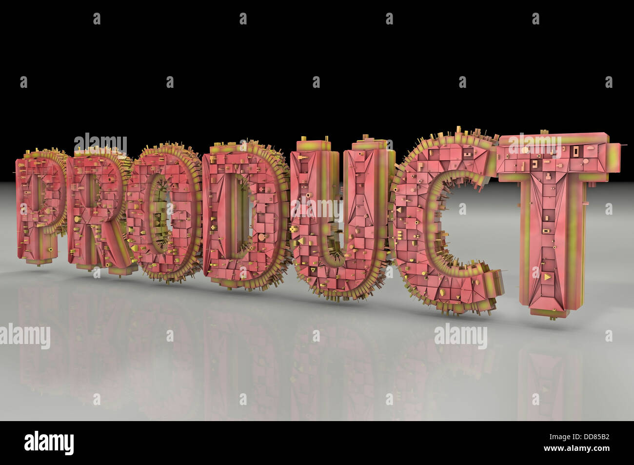Product text illustration 3D Stock Photo - Alamy