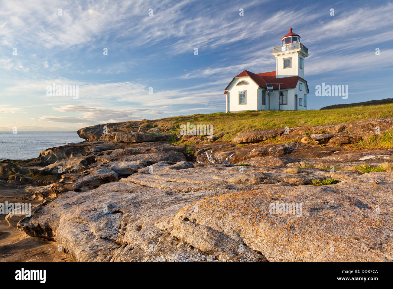 USA, Washington, San Juan Islands. View of Patos Island Lighthouse ...