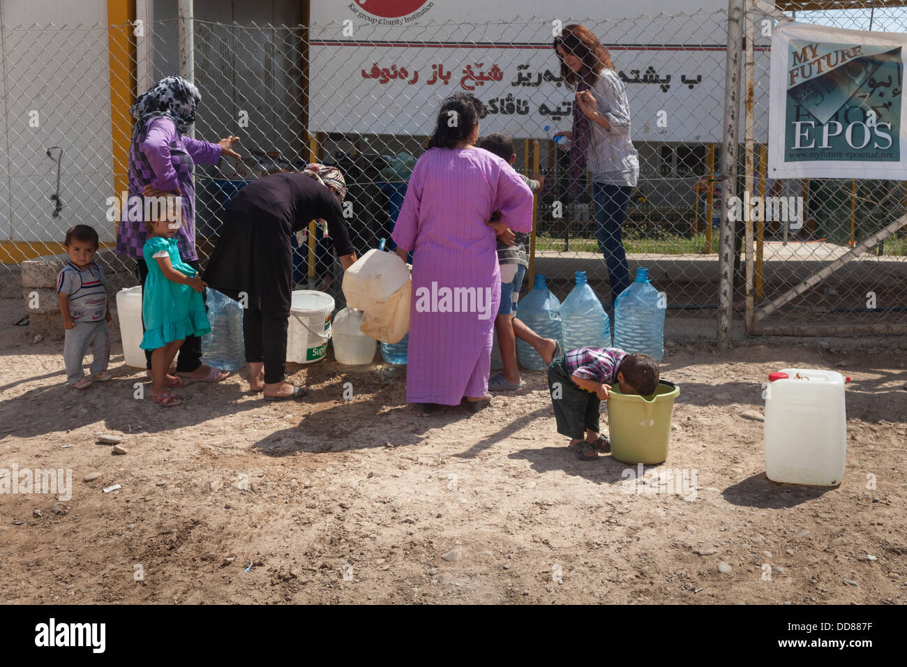 Domiz refugees camp, Duhok province, Northern Iraq. 28th Aug, 2013. Few ...