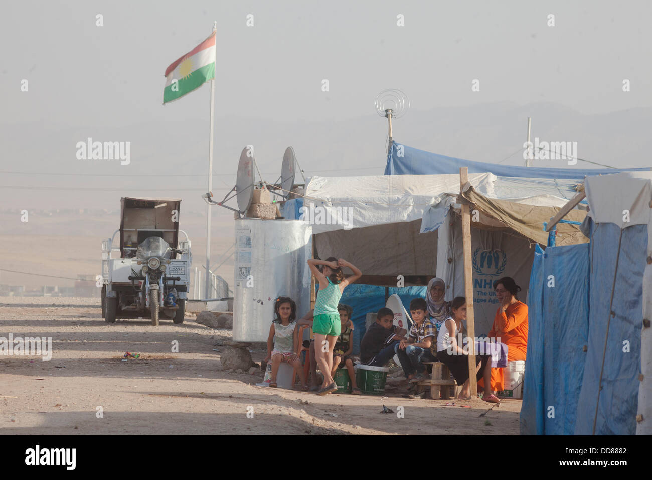 Domiz refugees camp, Duhok province, Northern Iraq. 28th Aug, 2013 ...