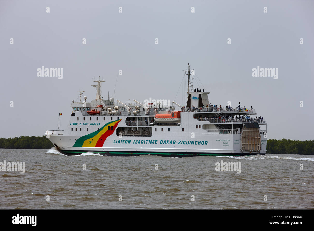Dakar-Ziguinchor Ferry, Casamance River, Senegal, Africa Stock Photo ...