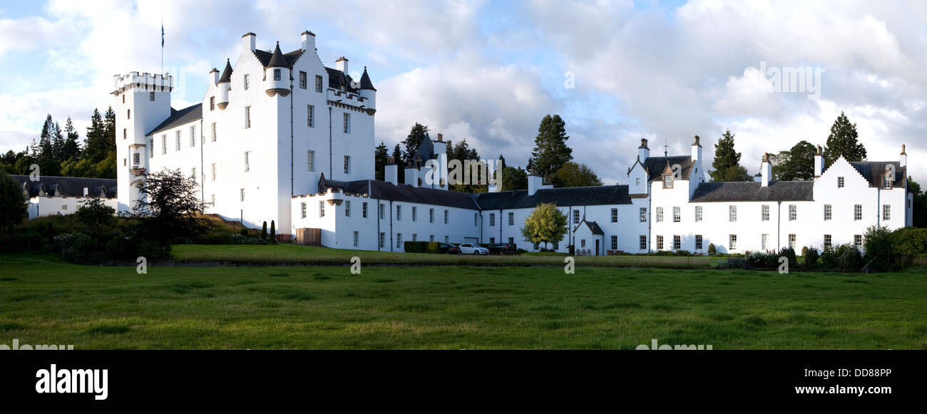 Panoramic view of Blair Castle, Scotland, rear aspect Stock Photo - Alamy