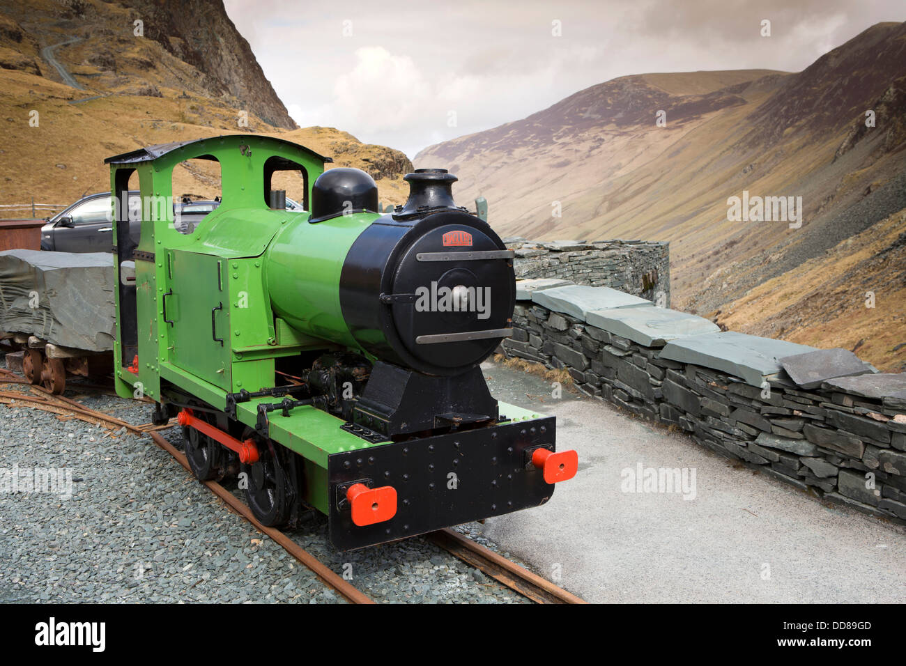UK, Cumbria, Lake District, Honister Slate Mine, historic Baguley ...