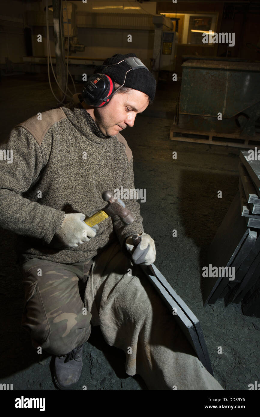 Slate quarries worker hi-res stock photography and images - Alamy