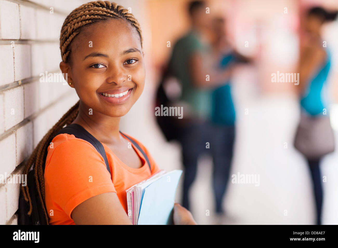 pretty African American university student closeup Stock Photo - Alamy