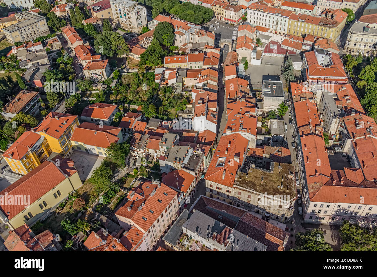 Aerial panorama of Pula Stock Photo - Alamy