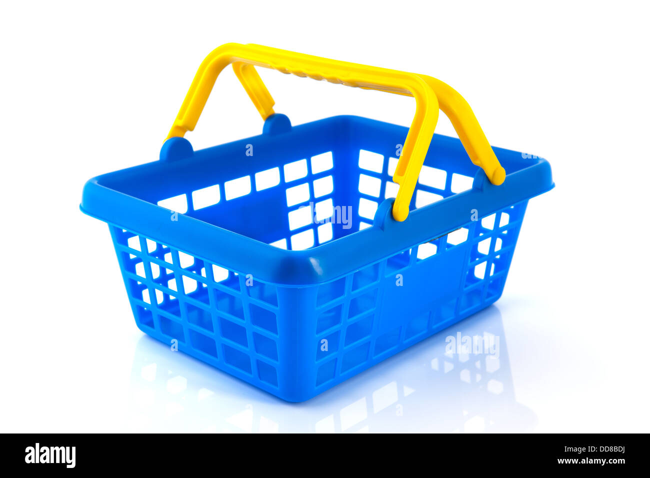Blue shopping basket Stock Photo - Alamy
