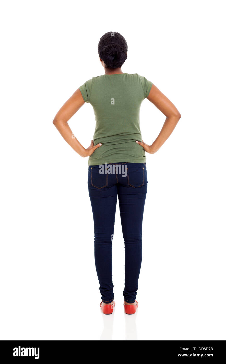 African american woman, back, one hi-res stock photography and images ...