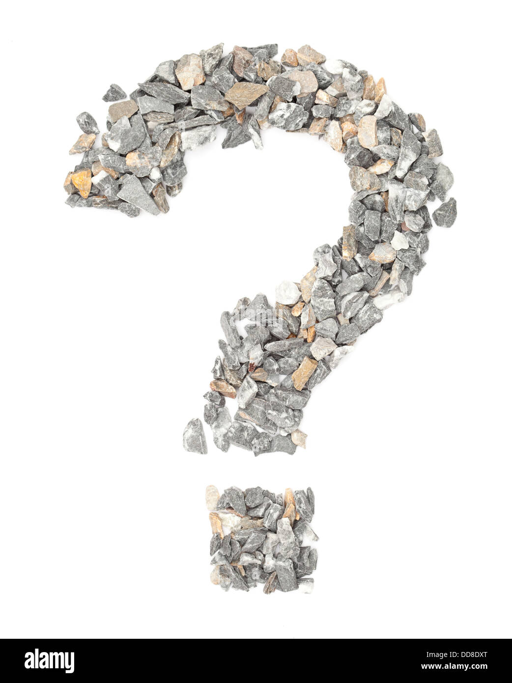 question sign made form stone Stock Photo - Alamy