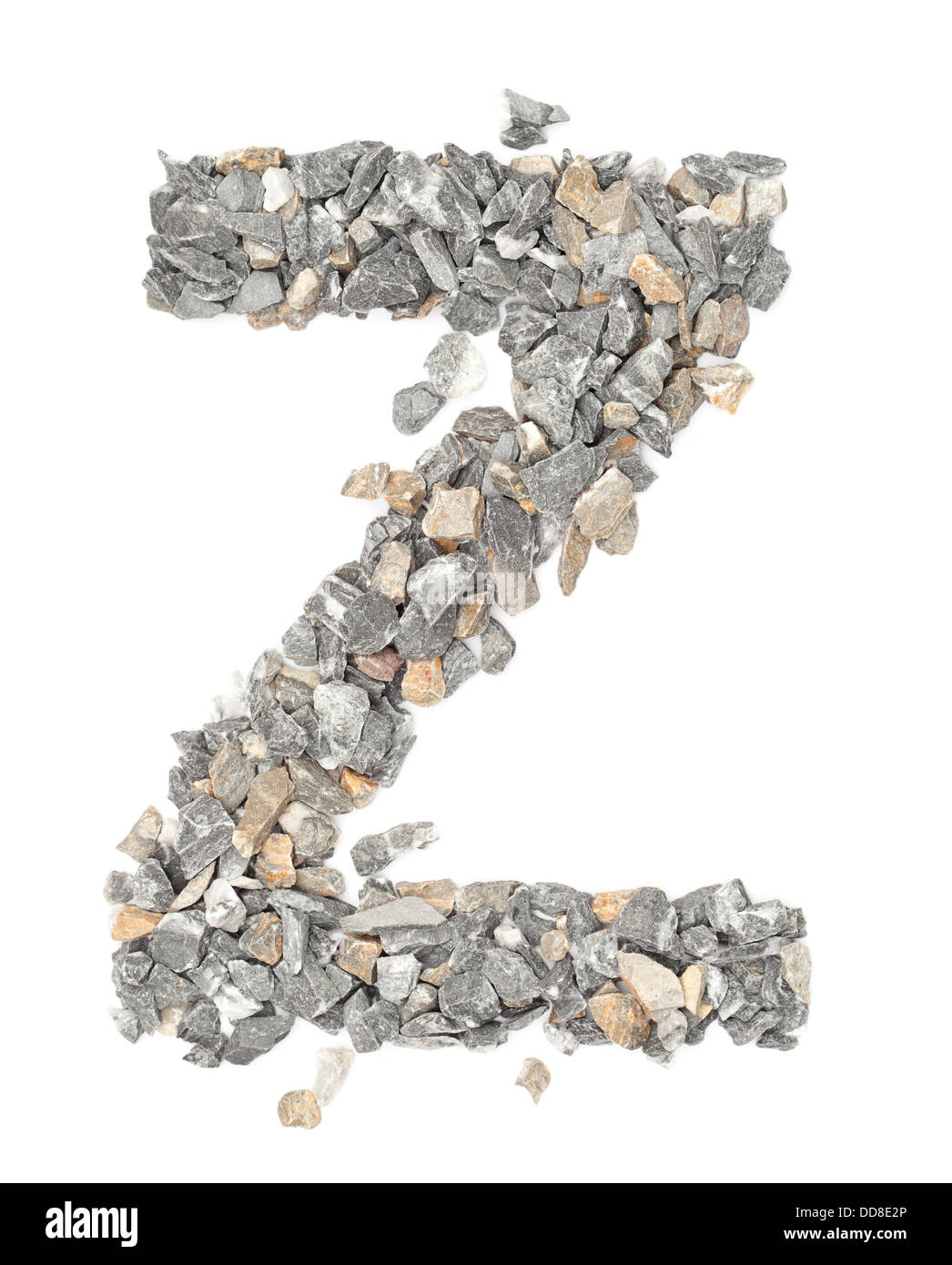 Z - alphabet made form stone on white Stock Photo - Alamy