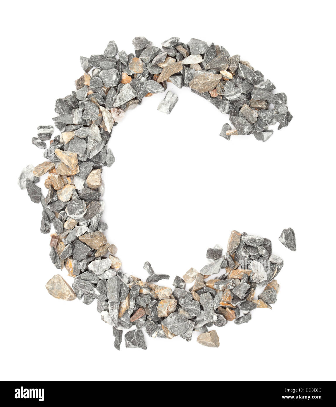 C - alphabet made form stone on white Stock Photo - Alamy