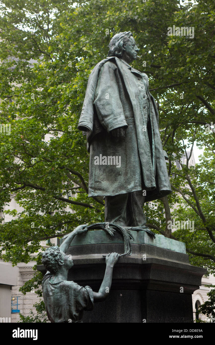 Henry Ward Beecher monument Brooklyn NYC Stock Photo - Alamy