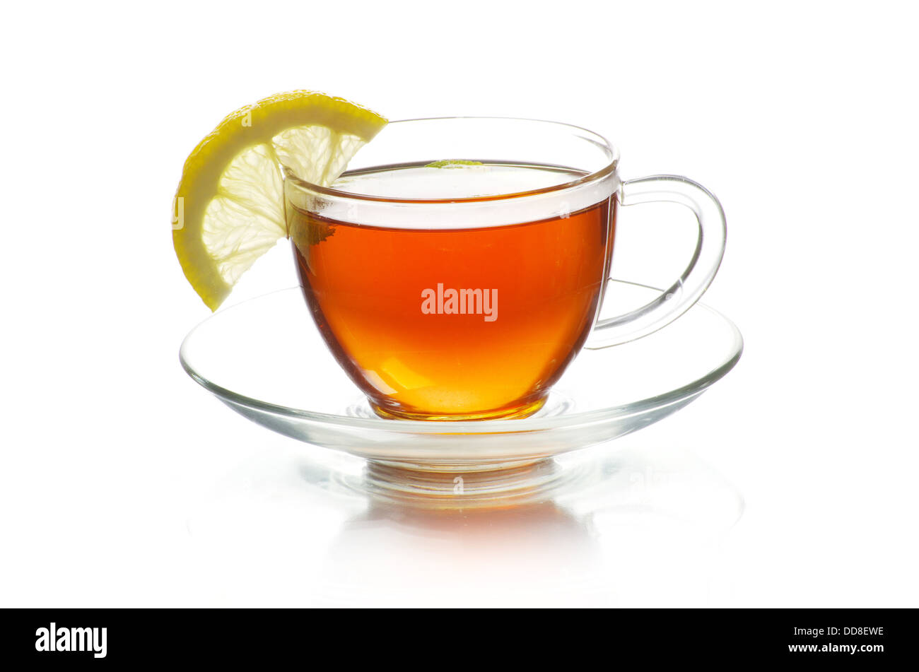 Cup lemon tea in Cut Out Stock Images & Pictures - Alamy