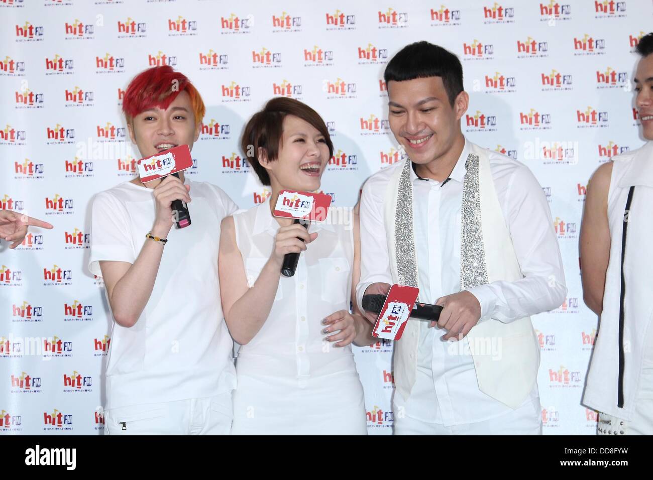Taipei, China. 27th Aug, 2013. Taiwan pop group Sodagreen promote their ...