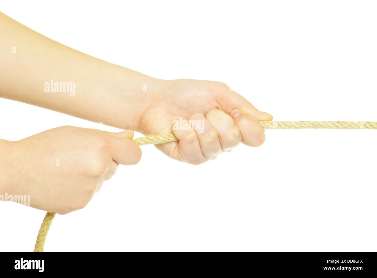 hands and rope Stock Photo - Alamy