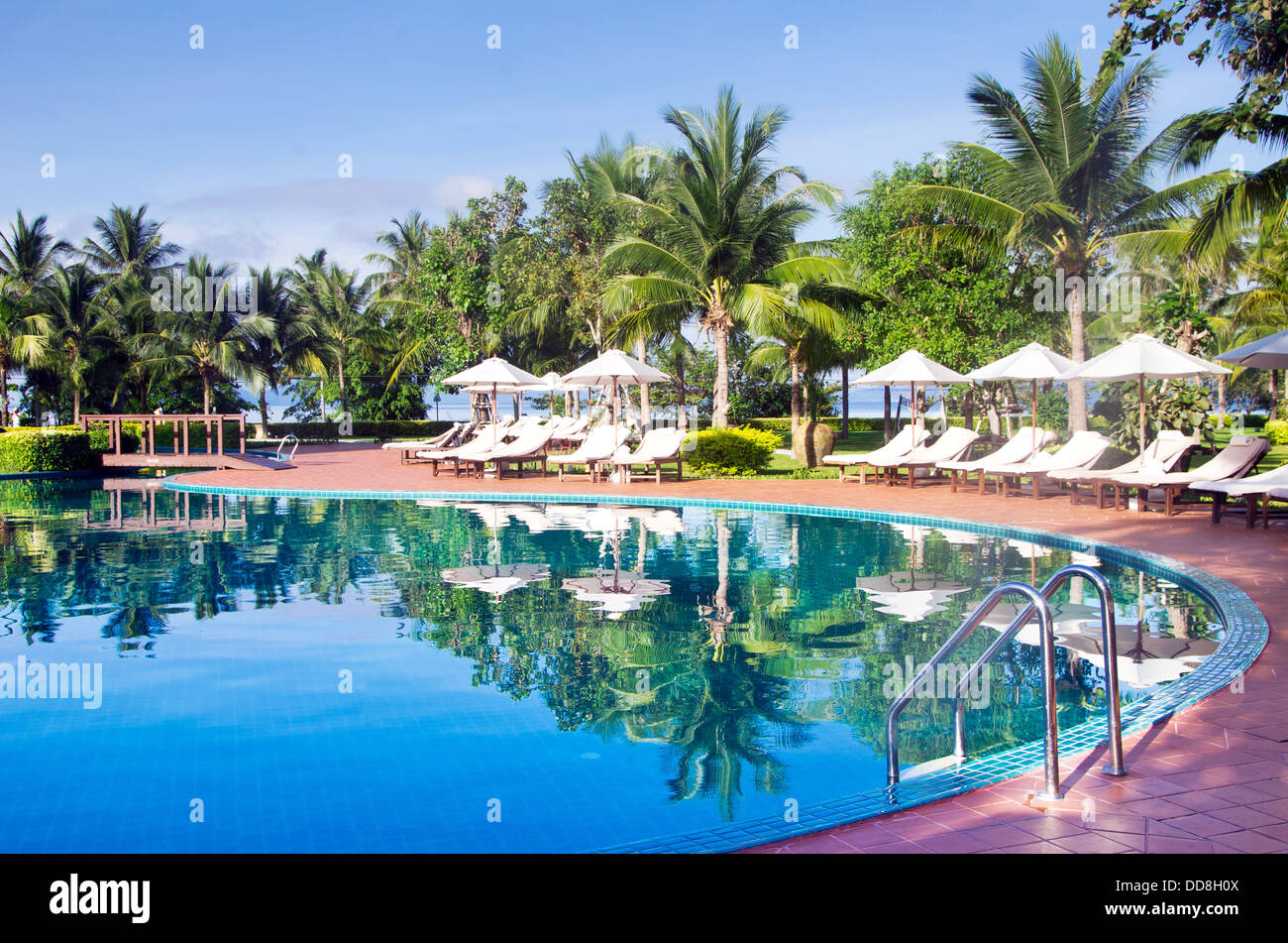 swimming pool in thailand Stock Photo - Alamy
