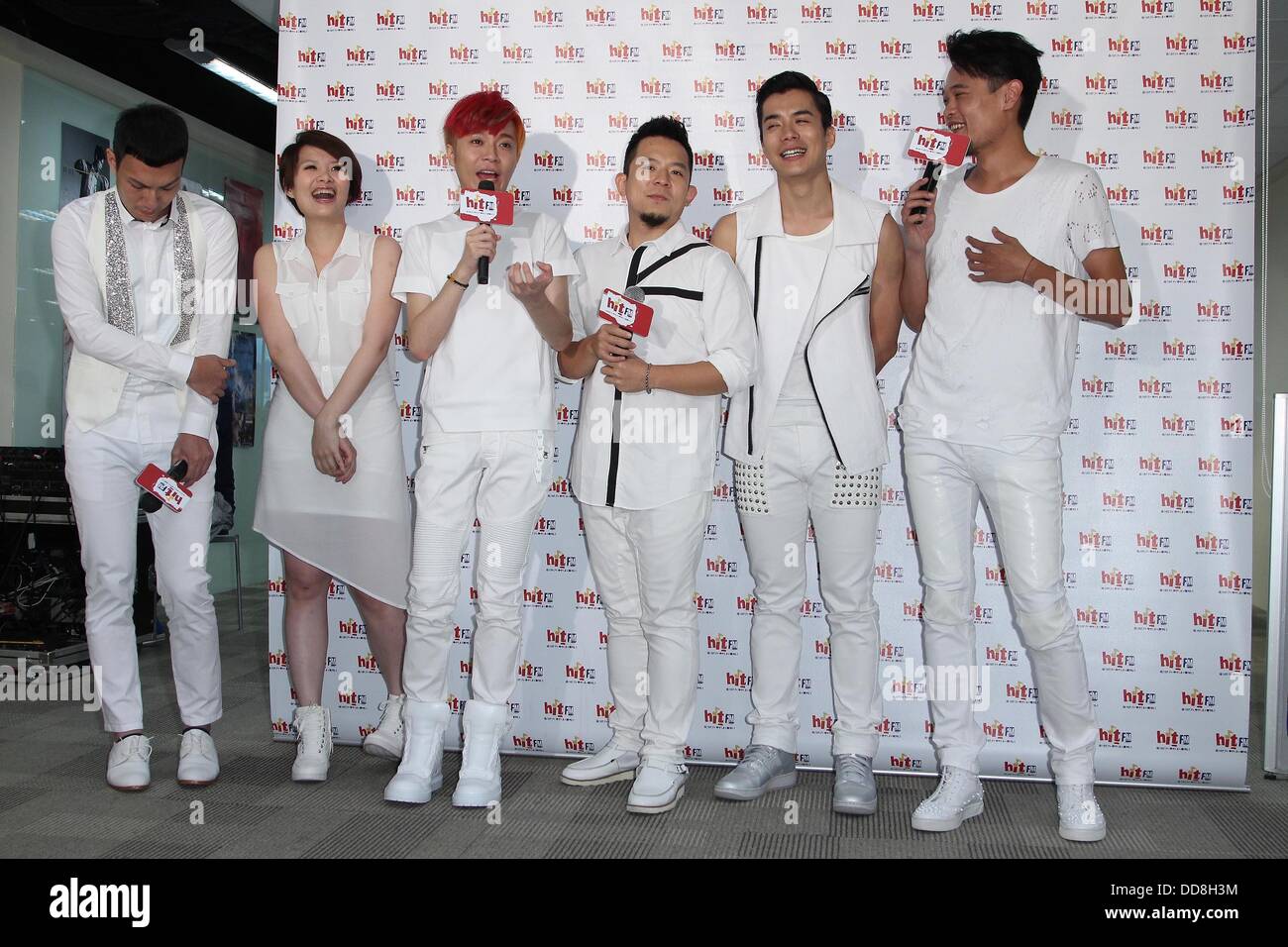 Taipei, China. 27th Aug, 2013. Taiwan pop group Sodagreen promote their ...