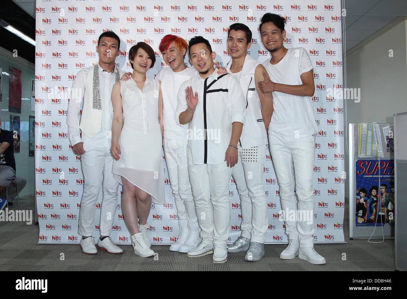 Taipei, China. 27th Aug, 2013. Taiwan pop group Sodagreen promote their ...