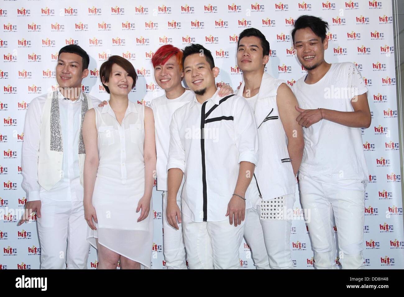 Taipei, China. 27th Aug, 2013. Taiwan pop group Sodagreen promote their ...