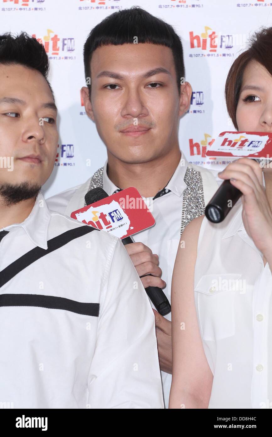 Taipei, China. 27th Aug, 2013. Taiwan pop group Sodagreen promote their ...