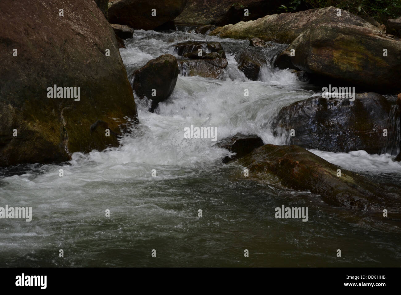 waterfall stream lake water droplets of water Stock Photo - Alamy