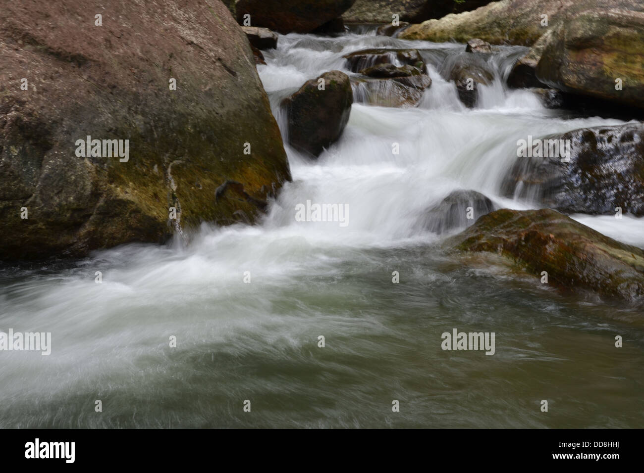 waterfall stream lake water droplets of water Stock Photo - Alamy