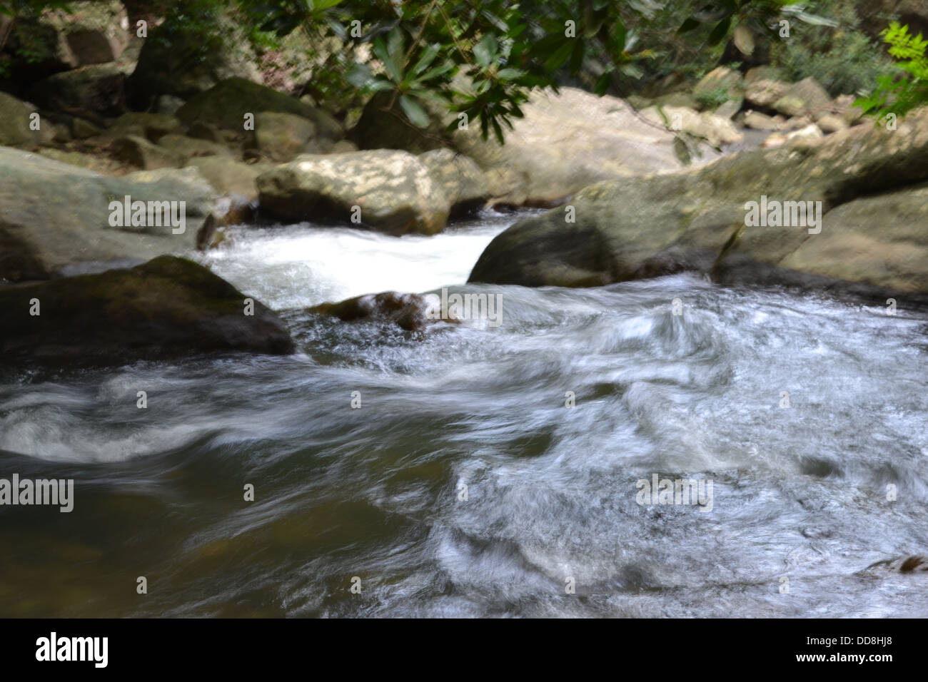 waterfall stream lake water droplets of water Stock Photo - Alamy