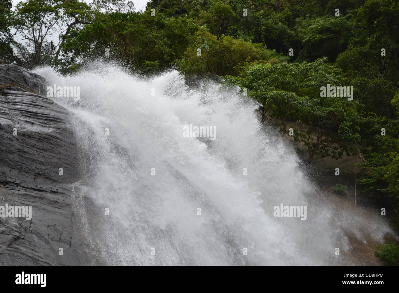 waterfall stream lake water droplets of water Stock Photo - Alamy