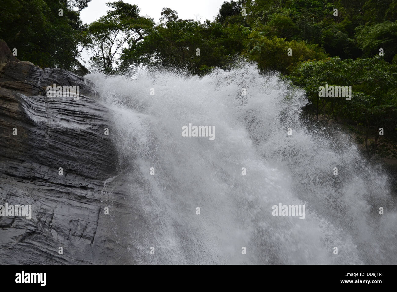 waterfall stream lake water droplets of water Stock Photo - Alamy